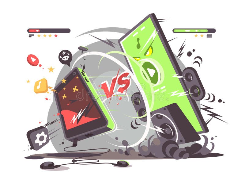 Smartphones Battle Stock Illustrations – 70 Smartphones Battle Stock ...
