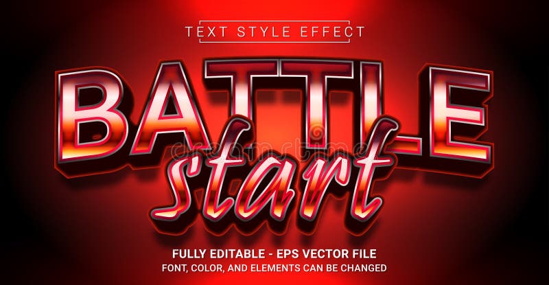 Battle Start Text Style Effect. Editable Graphic Text Template Stock ...