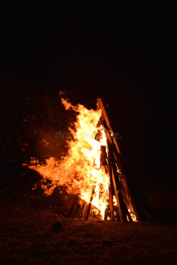 The Battle of Sun. Firewood on Baltic Unity Day. Stock Image - Image of ...