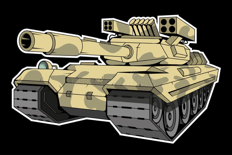 Battle Tank Vector Drawing, Battle Tank Drawing Sketch, Battle Tank in ...