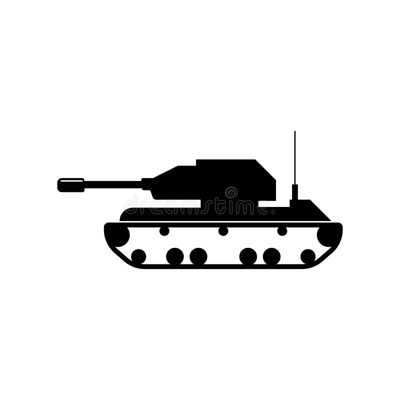 Battle Tank Icon Logo Vector Design Template Stock Vector ...