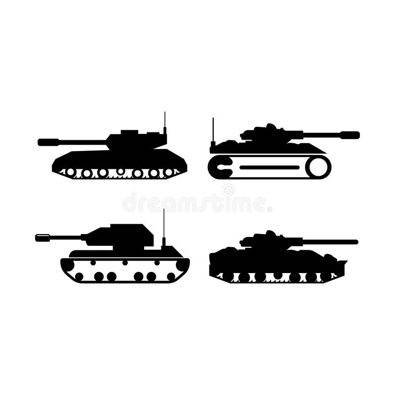 Battle Tank Icon Logo Vector Design Template Stock Vector ...