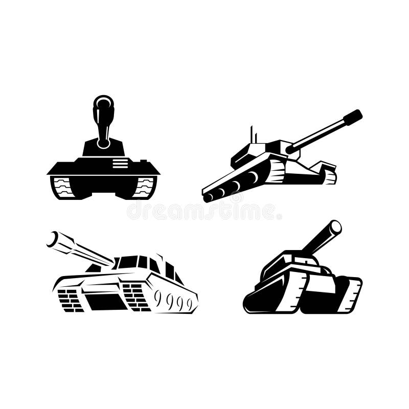 Battle Tank Icon Logo Vector Design Template Stock Vector ...