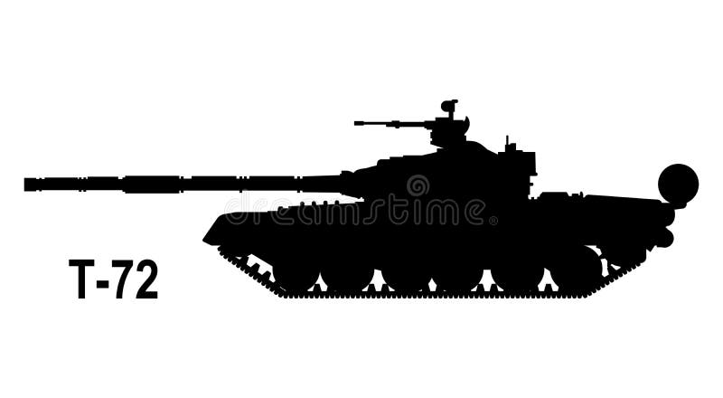 Battle Tank T-72. Tank Icon. Tank Silhouette Stock Vector ...