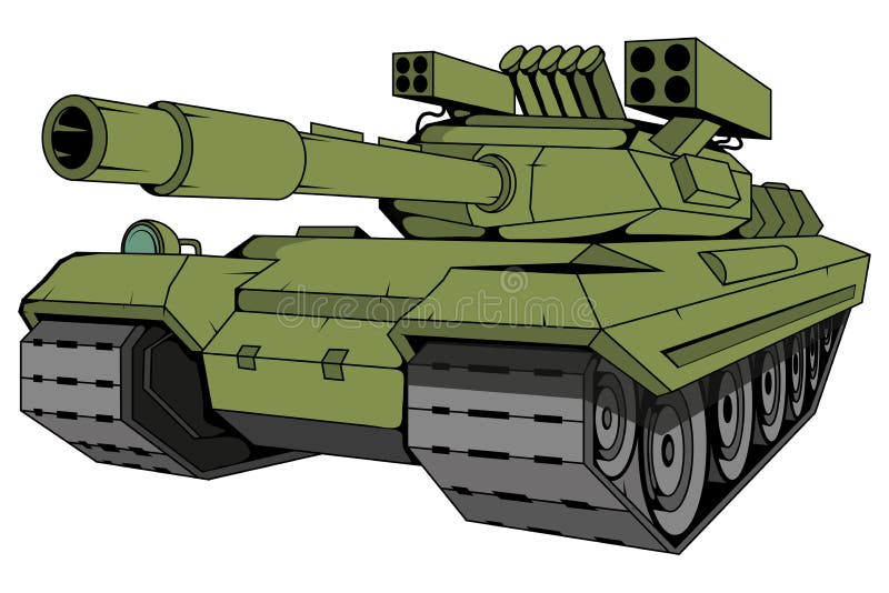 Battle Tank Vector, Vector Graphic Stock Vector - Illustration of ...
