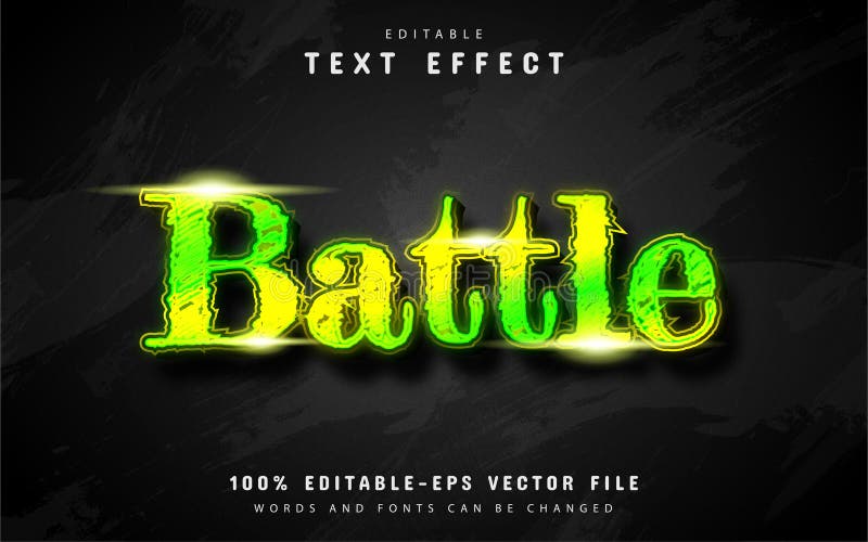 Battle text effect stock vector. Illustration of concept - 256115474