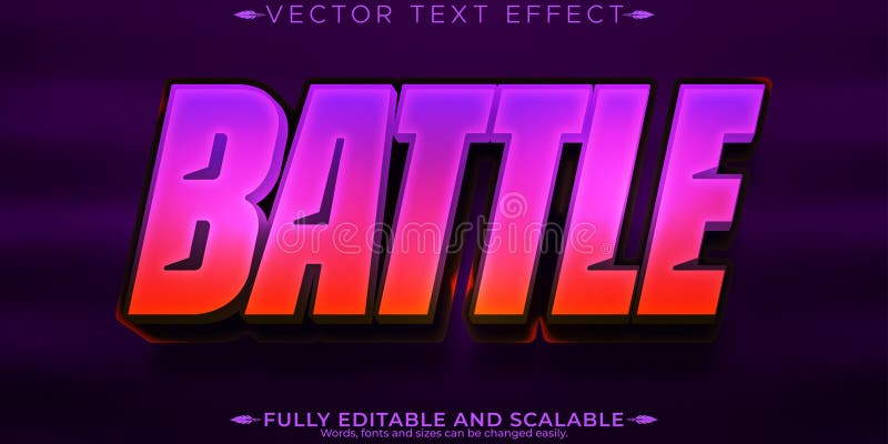 Battle Text Effect, Editable War and Combat Customizable Font Style ...