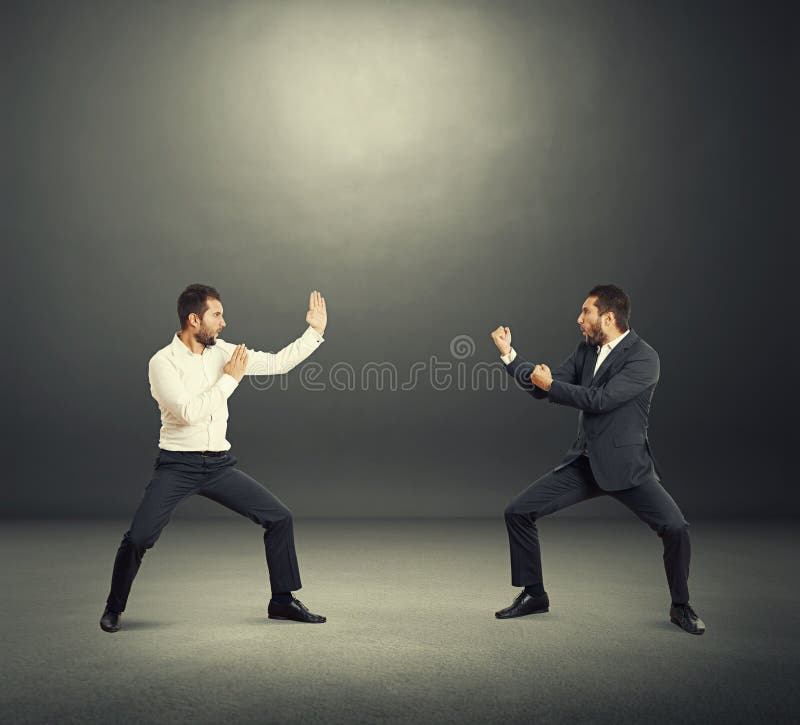 Battle between Two Businessmen Stock Image - Image of businessman ...