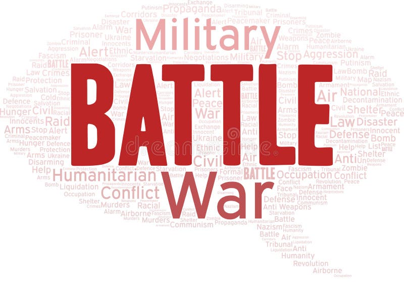 Battle Word Cloud. Vector Made with the Text only. Stock Vector ...
