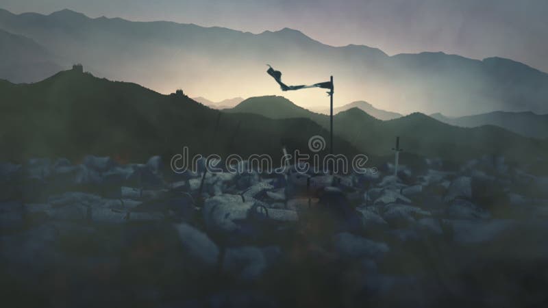 Battlefield with Dead Soldiers in Medieval Times Stock Footage - Video ...