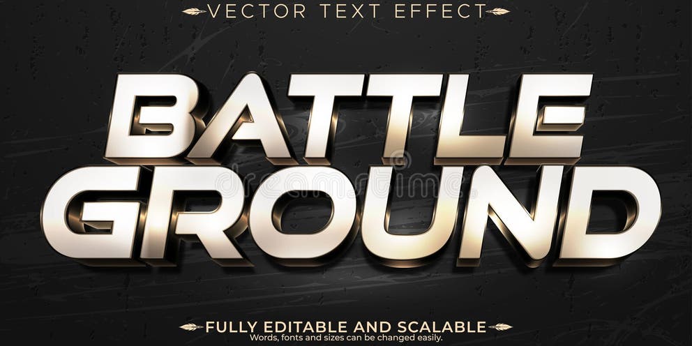 Battleground Text Effect, Editable Warrior and Soldier Text Style Stock ...