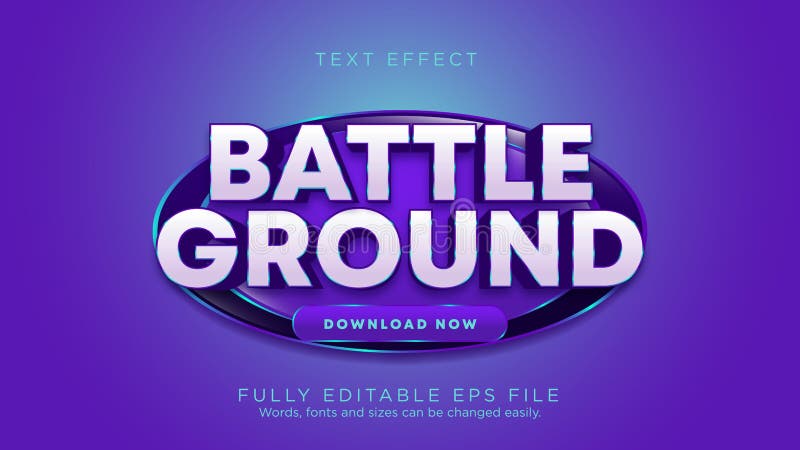 Battleground UI Button Text Effect Font Type Stock Illustration ...