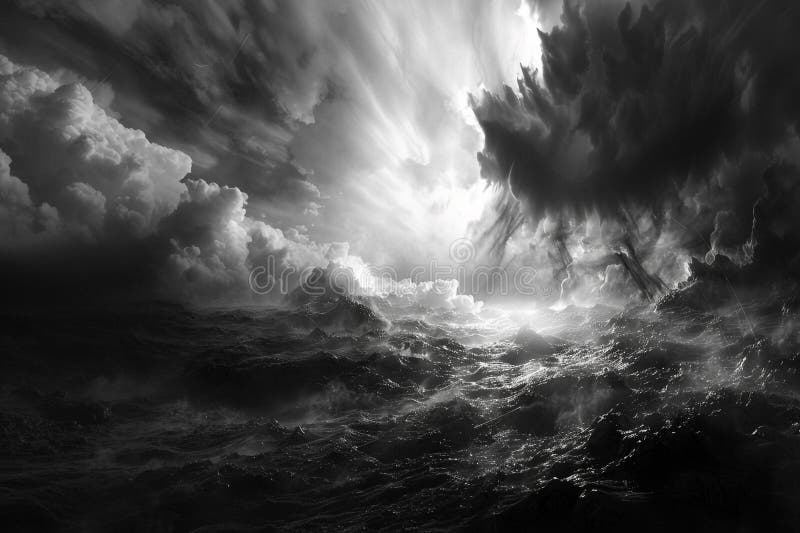 A Battleground Where Light and Shadow Clash for Eternity Stock ...