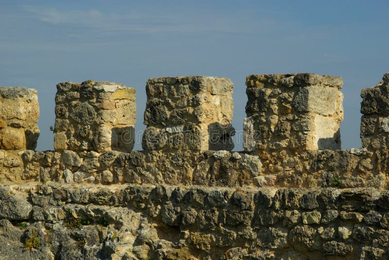 Battlement stock photo. Image of gray, broun, blue, beige - 7470700