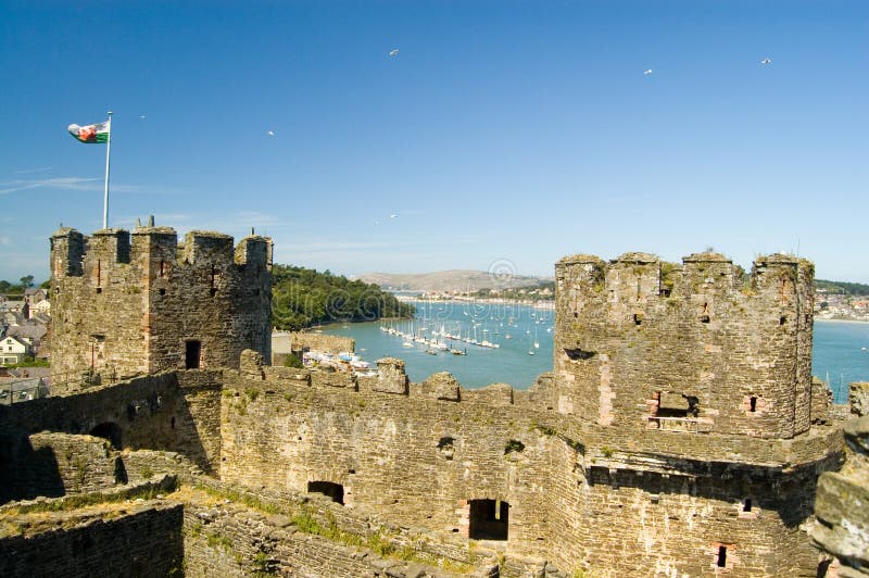 Castle from the Battlements Stock Image - Image of ruin, england: 8973363