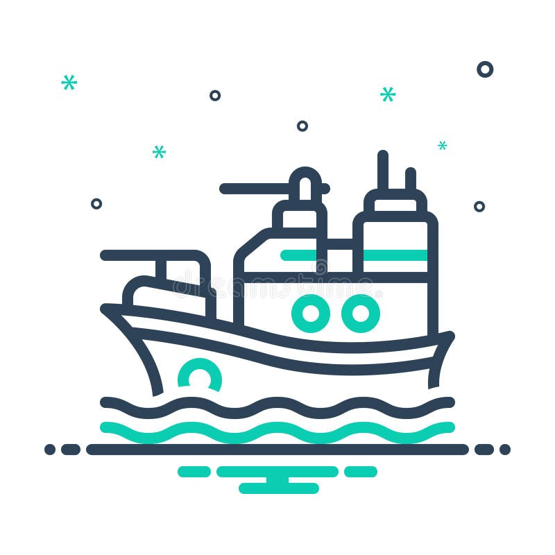 Mix Icon for Battleship, Ship of War and Marine Stock Vector ...
