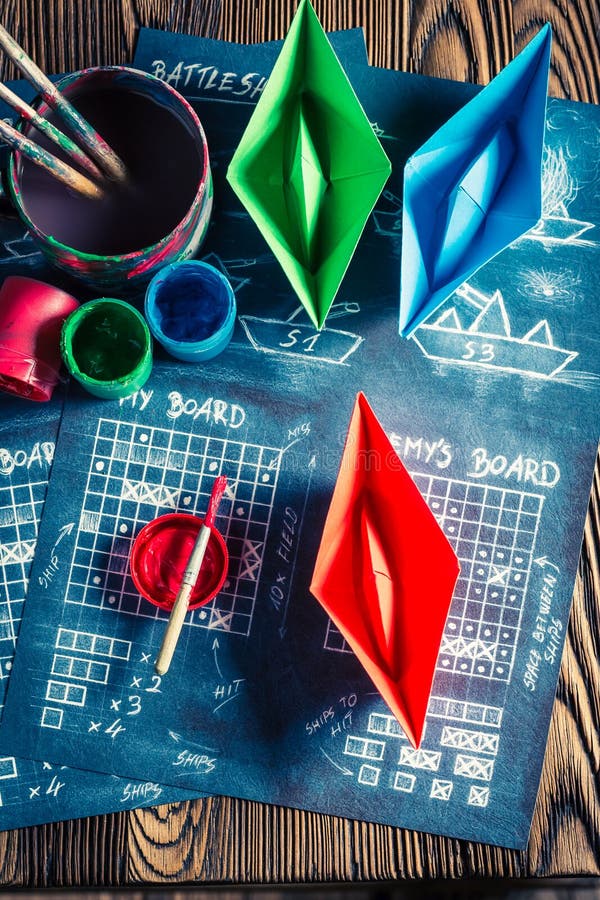 Battleship Paper Game As a Strategy Game Stock Photo - Image of force ...