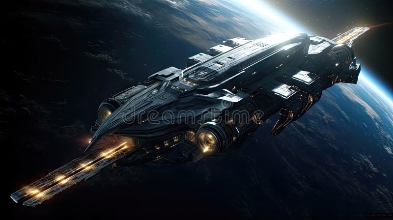 Battleship in Space: Captivating Image of Intergalactic Conflict in ...