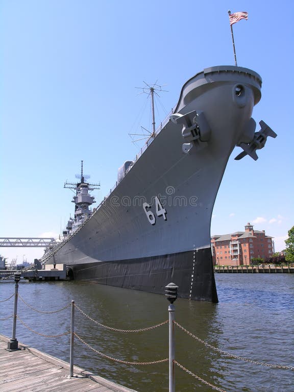 Battleship - U.S.S. Wisconsin Stock Image - Image of battleship ...