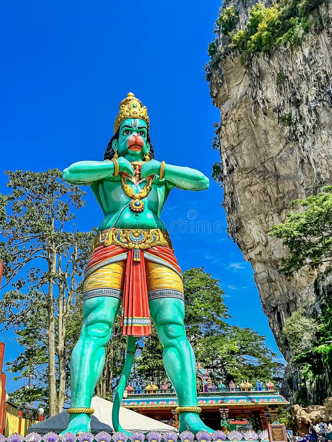 Batu Caves in Kuala Lumpur, Statue of God Hanuman Editorial Photography ...