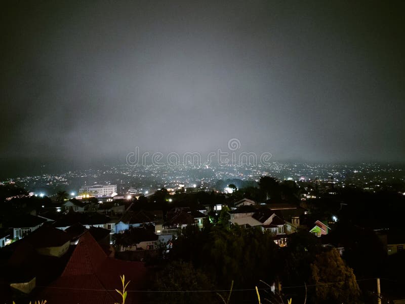 Batu City View in the Night Shiny Stock Image - Image of shiny, batu ...