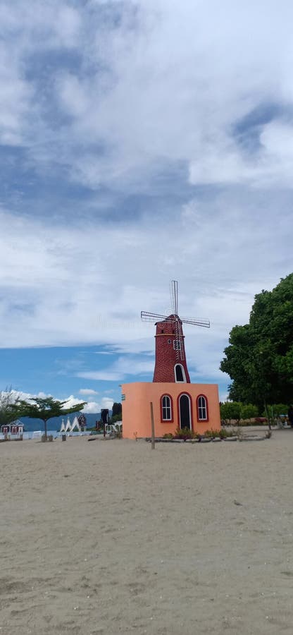 Batu Hoda beach stock image. Image of building, tower - 222587089