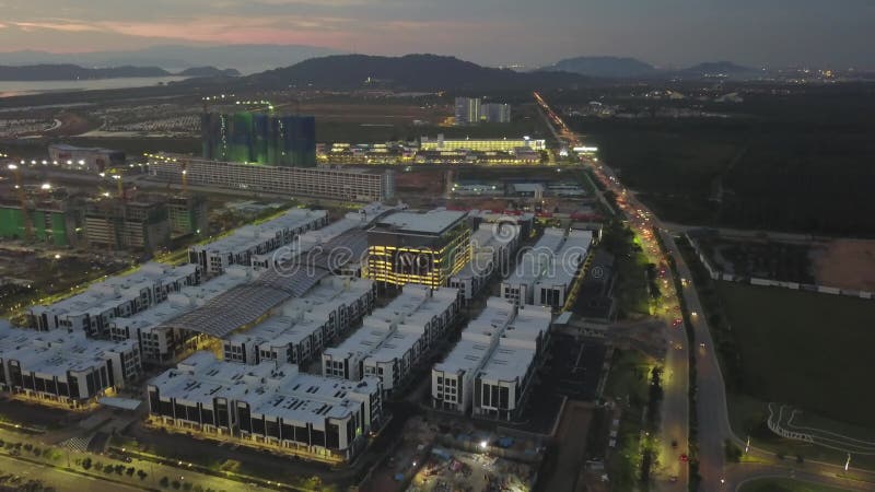 Batu Kawan in development. stock video. Video of blue - 221135471