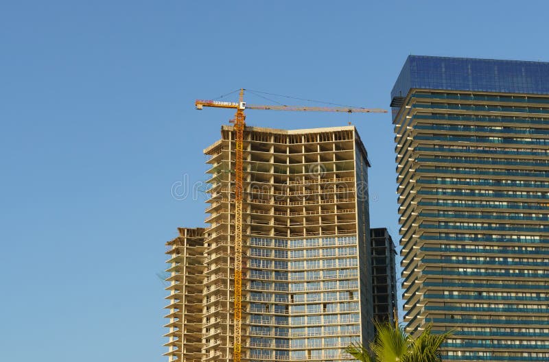 BATUMI, GEORGIA, AJARIA - August 30, 2022: Construction of a Hotel-type ...