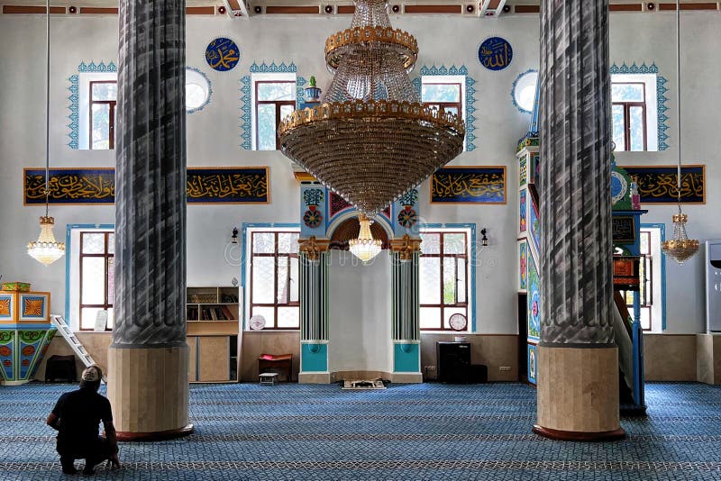 BATUMI, GEORGIA - JUNE 29, 2023: Interior of the Batumi Central Mosque ...