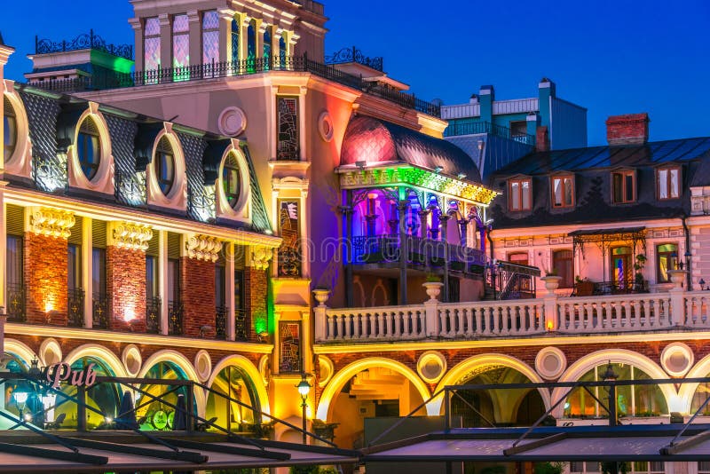 BATUMI, GEORGIA - OCT 28, 2018: Architecture of Batumi Piazza in the ...