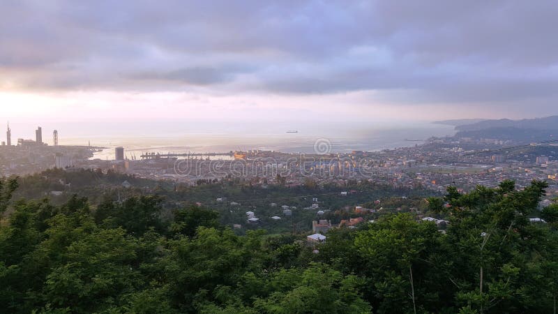 Batumi Town - View from the Mountains Stock Image - Image of buildins ...