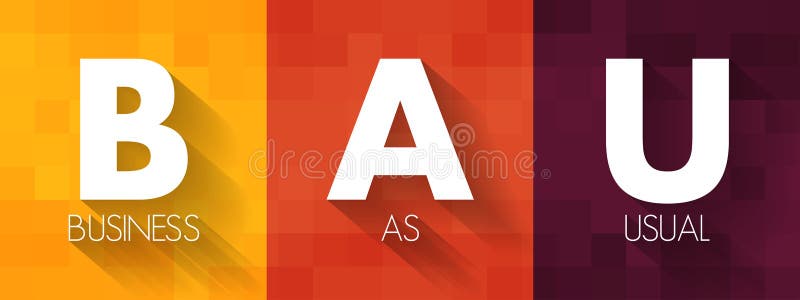 BAU Business As Usual - Normal Execution of Standard Functional ...