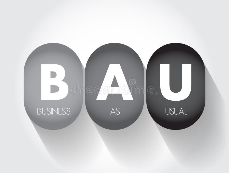 BAU Business As Usual - Normal Execution of Standard Functional ...