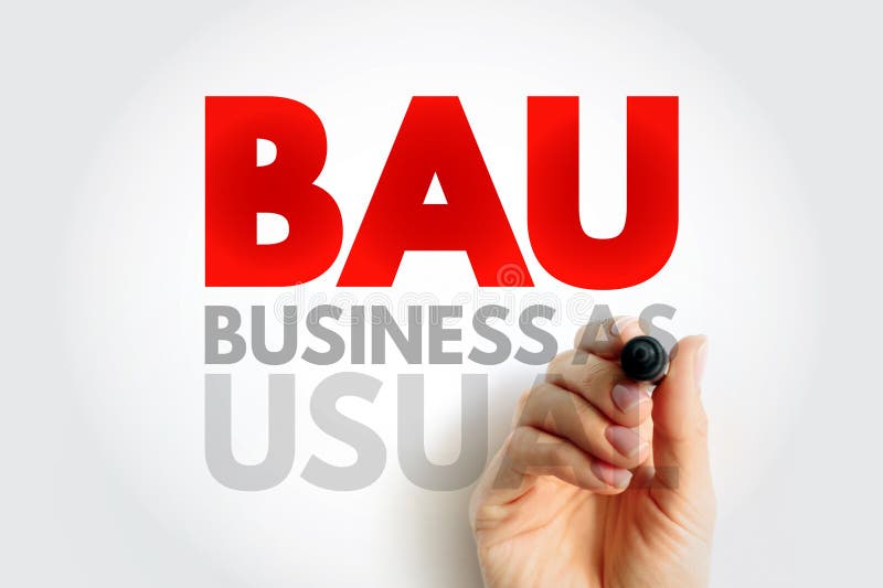 BAU Business As Usual - Normal Execution of Standard Functional ...