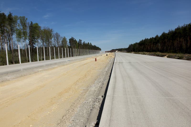 Bau Der Autobahn A1 in Polen Stockfoto - Bild von aufbau, maste: 116552066