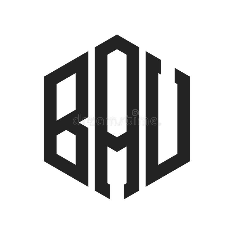 BAU Logo Design. Initial Letter BAU Monogram Logo Using Hexagon Shape ...