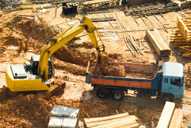 Bauarbeiten stockbild. Bild von gräber, aufbau, graben - 36345595