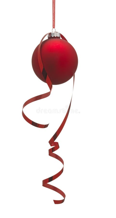 Bauble with hanging ribbon stock photo. Image of ribbon - 44762344
