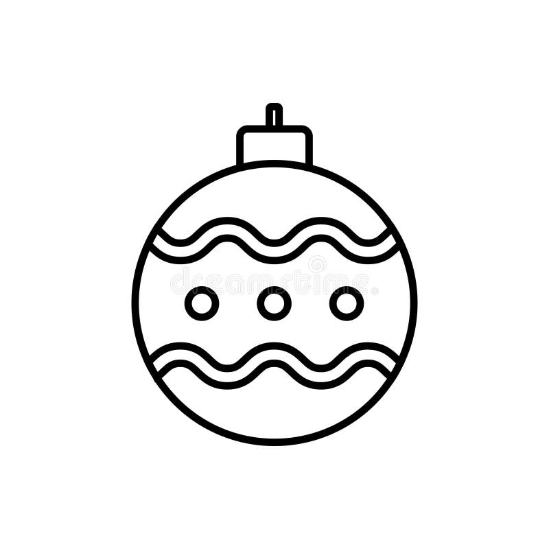 Bauble Icon Outline Style Design Vector Stock Vector - Illustration of ...