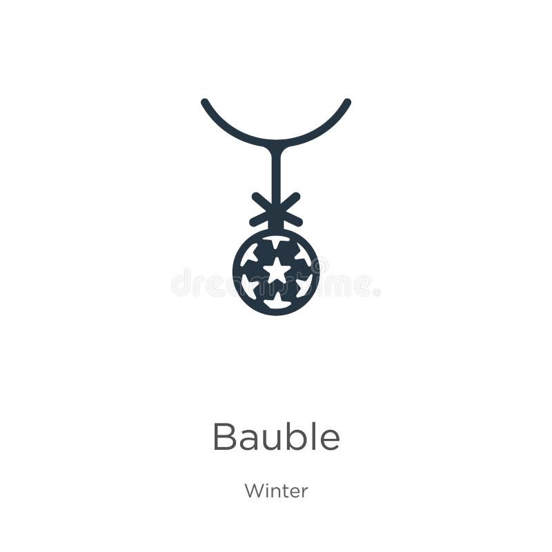 Bauble Icon Vector. Trendy Flat Bauble Icon from Winter Collection ...