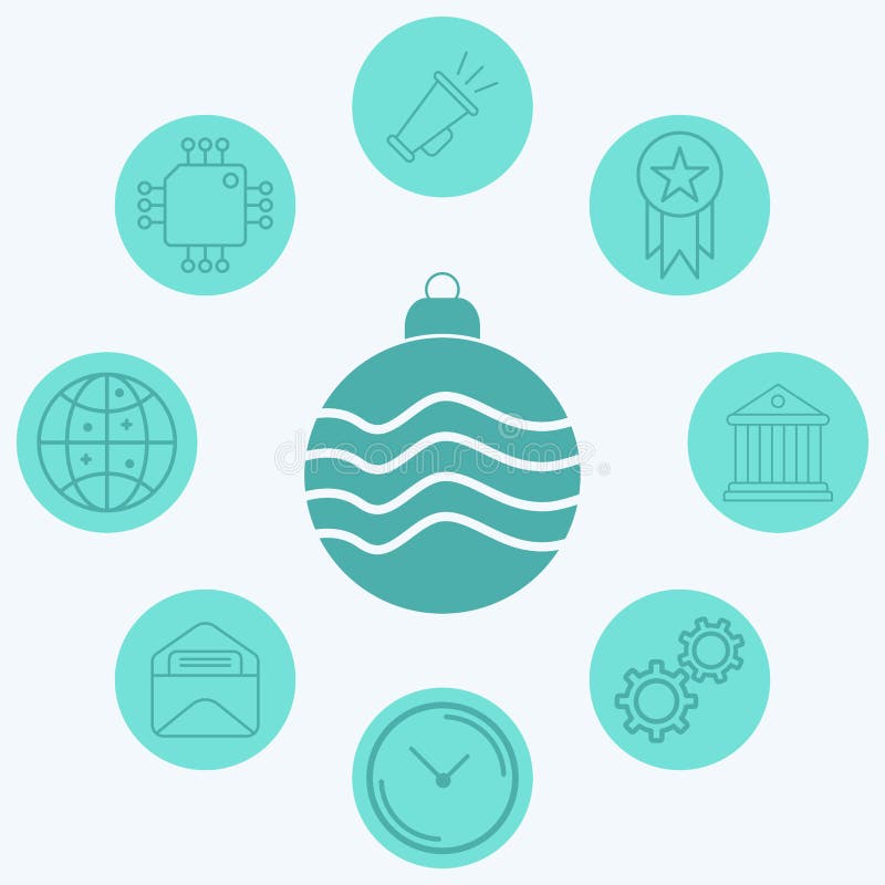 Bauble Vector Icon Sign Symbol Stock Illustration - Illustration of ...