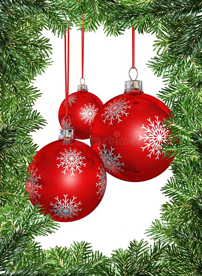 Bauble Xmas Christmas tree stock illustration. Illustration of hanging ...