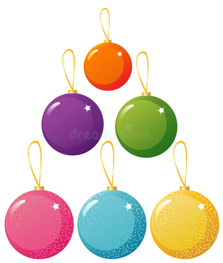 Cartoon Christmas Ornaments Stock Illustration - Illustration of ...