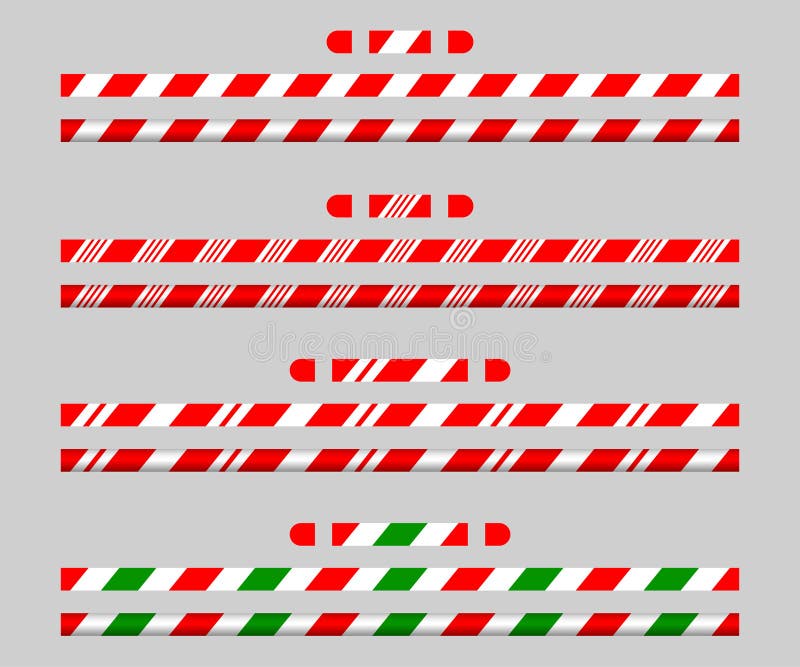 Brush Strokes of Christmas Candy Canes Stock Vector - Illustration of ...