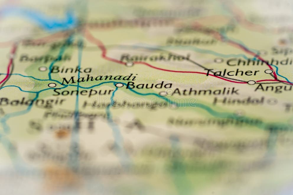 Bauda, India Highlighted on a World Map Stock Photo - Image of ...