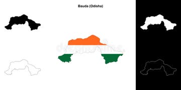Bauda outline map stock vector. Illustration of bauda - 368835410