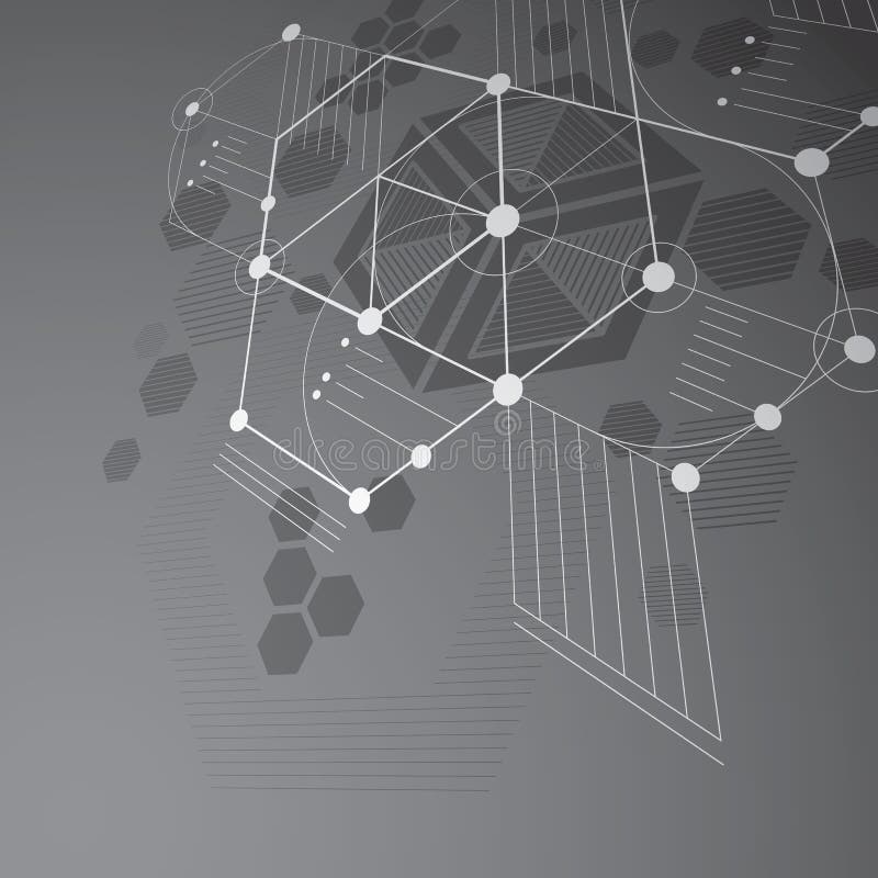 Bauhaus Art Dimensional Composition, Perspective Grayscale Modular ...