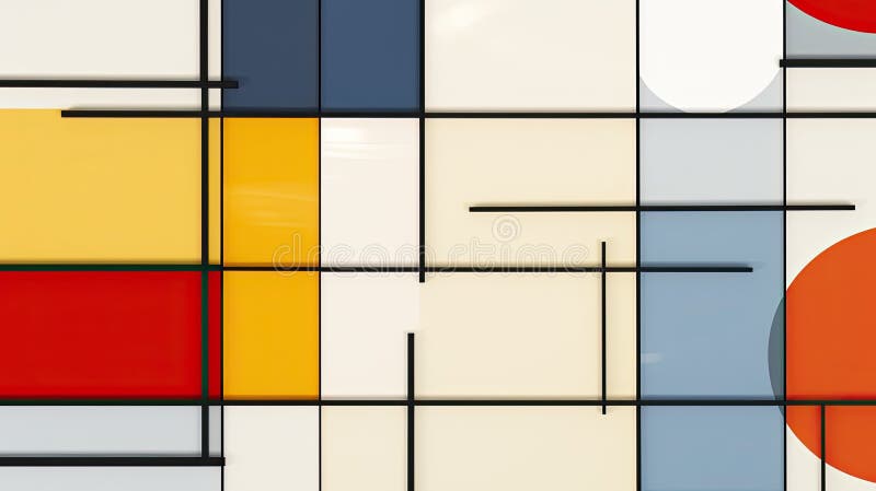 Bauhaus Pattern, Abstract Background Stock Illustration - Illustration ...