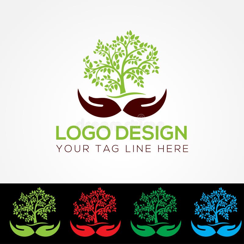 Baum Logo Design, Abstraktes Stammbaum-Logo, Baum Mit Vielen ...