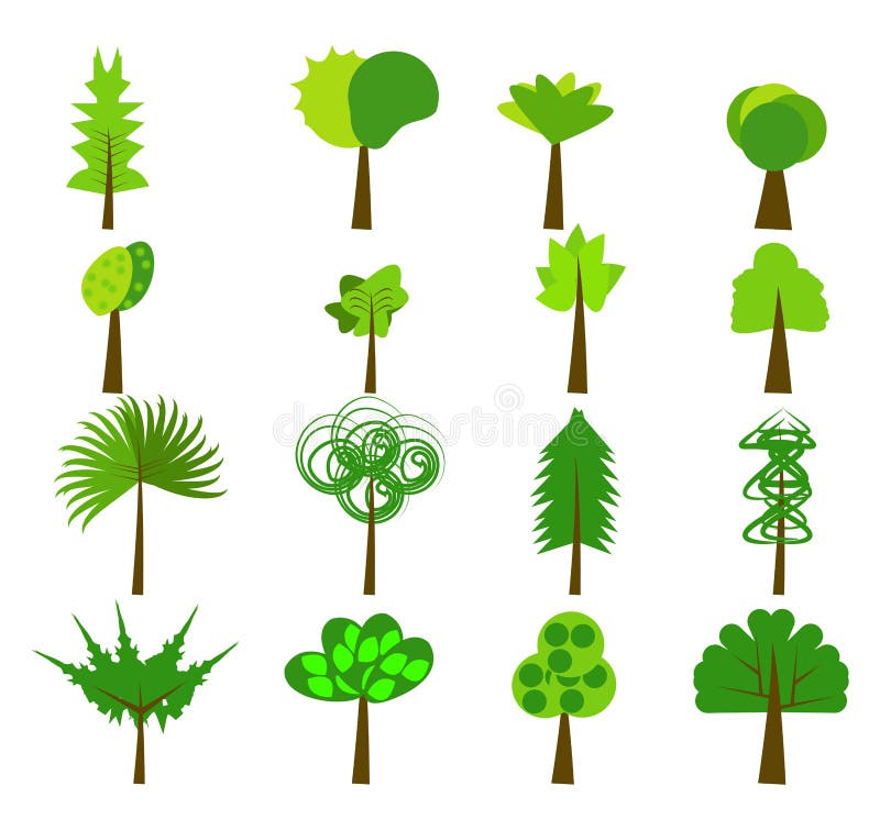 Baum Logo Elements vektor abbildung. Illustration von ansammlung - 40706713